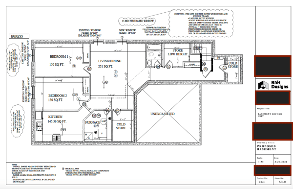 Our Legal Basements & Permits Completed Work In Ontario, CA - RNH Design